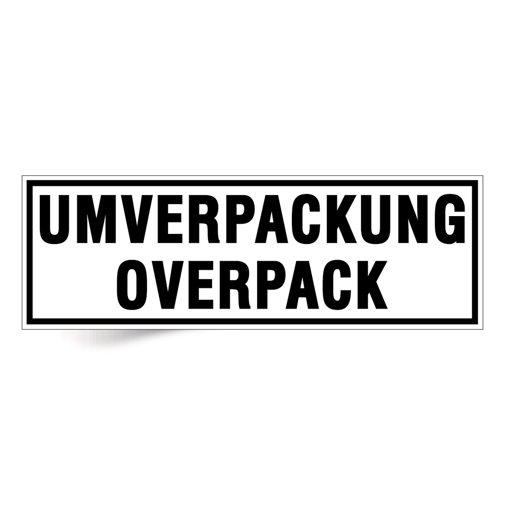 Etiketten UMVERPACKUNG OVERPACK | Verschiedene Verkehrsträger - CTU ...