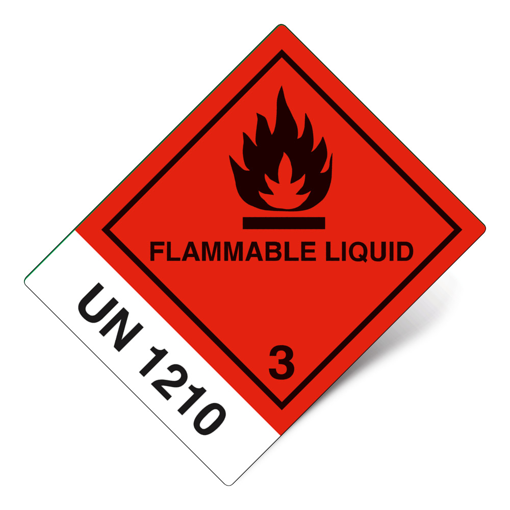 Gefahrgut Klasse 3 mit Text mit Anhang UN 1210 | Klasse 3 ...