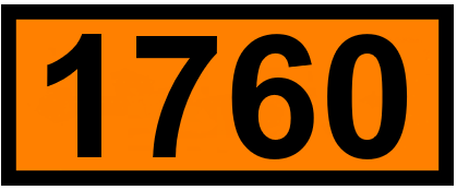 UN-Zusatzlabel nach IMDG mit Eindruck 1760 | UN-Zusatzlabel ...