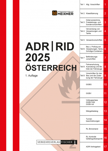 ADR/RID 2025 Österreich mit Gefahrgutvorschriftensammlung | Straße ...