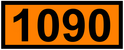 UN-Zusatzlabel nach IMDG mit Eindruck 1090 | UN-Zusatzlabel ...